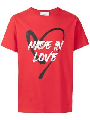 PORTS V Slogan-print T-shirt - Red