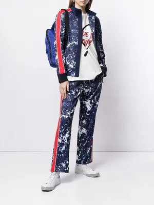 PORTS V Printed Side-stripe Track Pants