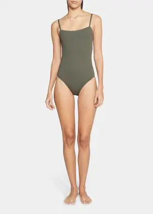 ERES Eres Aquarelle One-Piece Swimsuit Olive Noire