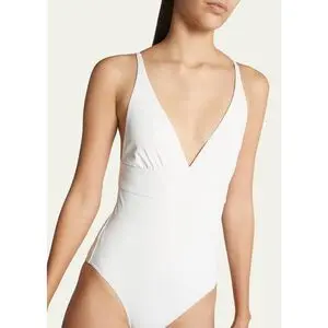 ERES Larcin Deep V One-piece Swimsuit - White
