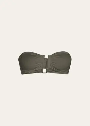 ERES Eres Show Bandeau Bikini Top Olive Noire