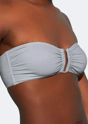 ERES Eres Show Bandeau Bikini Top Sable Gris