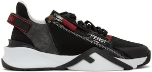 Fendi Fendi Black & Grey Suede 'Flow' Sneakers F1d0o Black