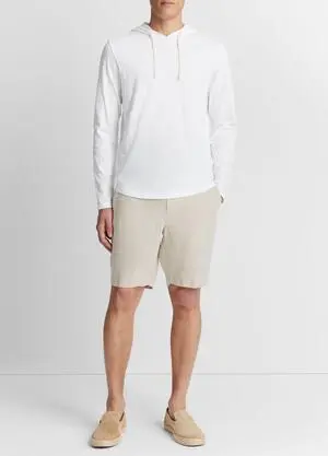 Vince Textured Cotton Hoodie - Optic White