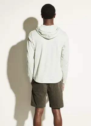 Vince Textured Cotton Hoodie - Surfside