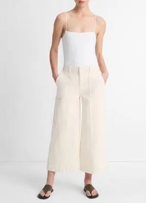Vince Pima Cotton Straight Neckline Camisole - Optic White