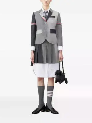 Thom Browne Fun-mix Panelled Blazer - Grey