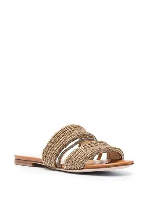 Fabiana Filippi Lurex Strap Mule Sandals