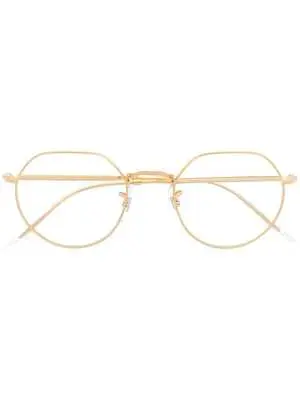Ray-ban Round-frame Glasses - Gold