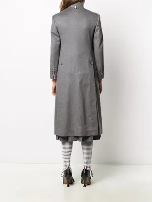 Thom Browne Wide Lapel Cashmere Overcoat - Grey