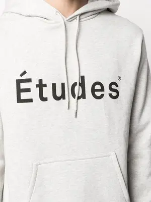 ÉTUDES STUDIO Logo-print Hoodie - Grey