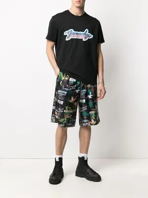 Givenchy Car Print Straight-leg Shorts