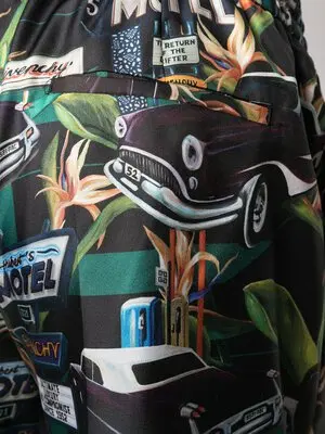 Givenchy Car Print Straight-leg Shorts