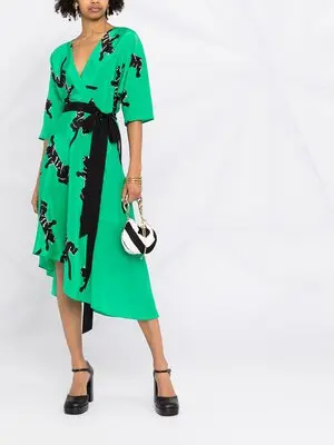 Diane Von Furstenberg Panther-print Wrap Dre