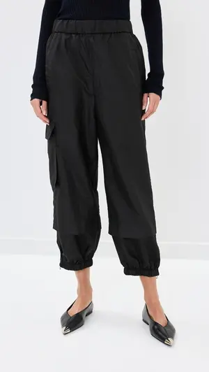 Tibi Crispy Nylon Joggers