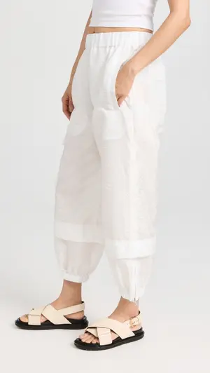 Tibi Crispy Nylon Pull-on Joggers