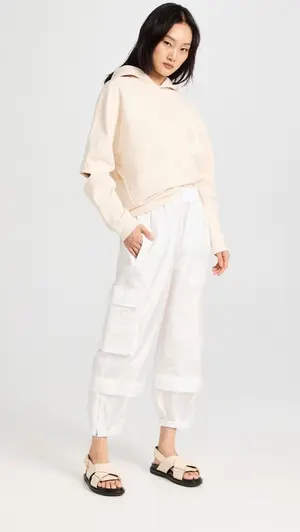 Tibi Crispy Nylon Pull-on Joggers