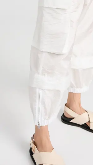 Tibi Crispy Nylon Pull-on Joggers