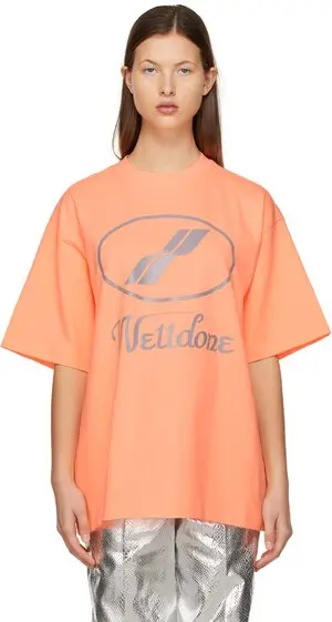 We11Done We11done Orange Reflective Logo T-Shirt - Complete Price