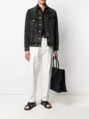 Dolce & Gabbana Pinstripe Long-sleeve Cotton Shirt - Black