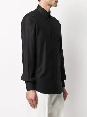Dolce & Gabbana Pinstripe Long-sleeve Cotton Shirt - Black