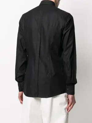 Dolce & Gabbana Pinstripe Long-sleeve Cotton Shirt - Black