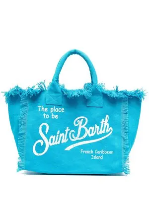 MC2 SAINT BARTH Logo Print Beach Bag