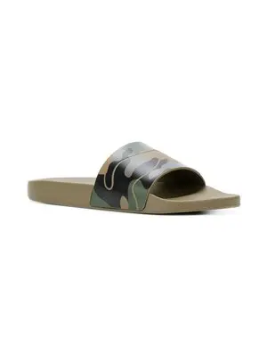 Valentino Garavani Camouflage Slides - Green