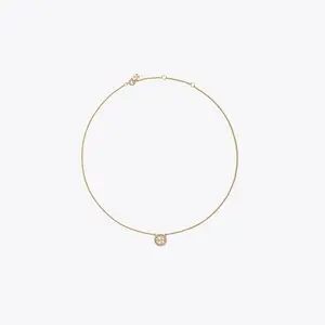 Tory Burch Icon Pavé Pendant Necklace Tory Gold/purple