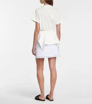 Alaïa Peplum Cotton T-shirt