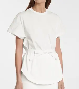 Alaïa Peplum Cotton T-shirt