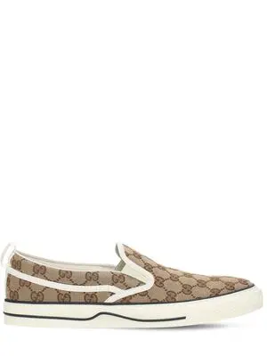 Gucci Men's Gucci Tennis 1977 Slip-on Sneakers - Brown