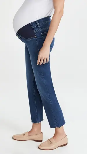 DL1961 Patti Straight Maternity Ankle Jeans - Seaborn Raw
