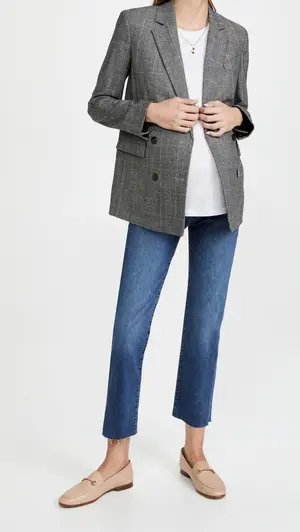 DL1961 Patti Straight Maternity Ankle Jeans - Seaborn Raw