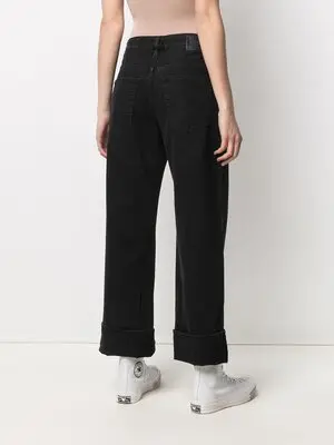 DIESEL® High-waisted Cropped Straight Leg Jeans