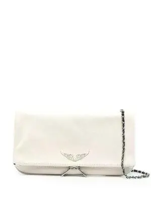 Zadig&Voltaire Rock Leather Clutch Bag - White