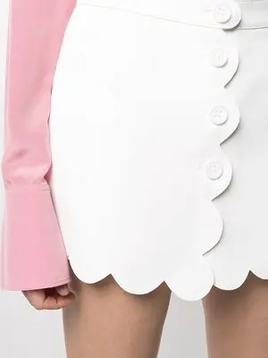 Red Valentino Scalloped-edge Layered Shorts