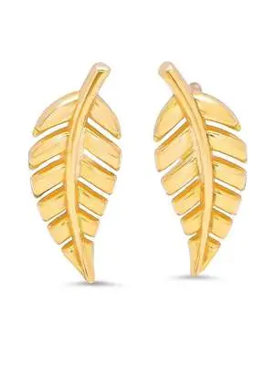 JENNIFER MEYER 18kt Yellow Mini Leaf Stud Earrings - Gold