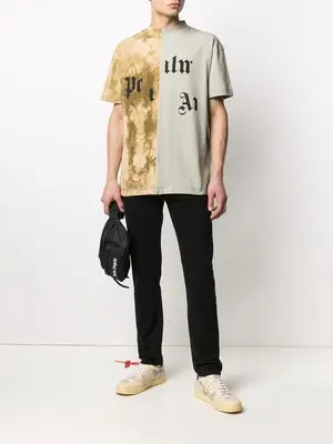 Palm Angels Broken Logo Panelled T-shirt