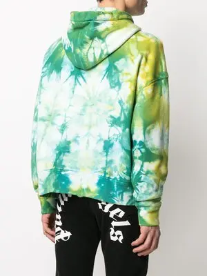 Palm Angels Tie-dye Smiley Hoodie - Green