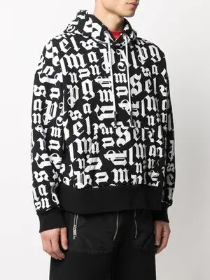 Palm Angels Broken Monogram Hoodie
