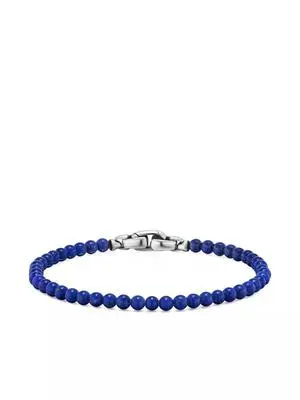 David Yurman Sterling Lapis Lazuli Bead Bracelet - Silver