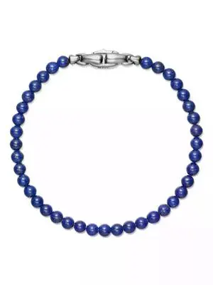 David Yurman Sterling Lapis Lazuli Bead Bracelet