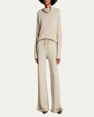 LISA YANG Heidi Cashmere Turtleneck Sweater - Sand