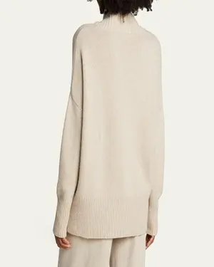 LISA YANG Heidi Cashmere Turtleneck Sweater - Sand