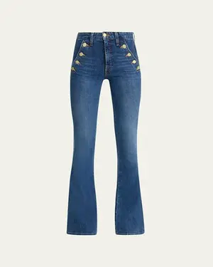 Ramy Brook Helena Mid-rise Flare Jeans - Medium Wash