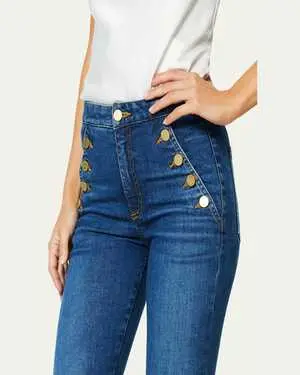 Ramy Brook Helena Mid-rise Flare Jeans - Medium Wash