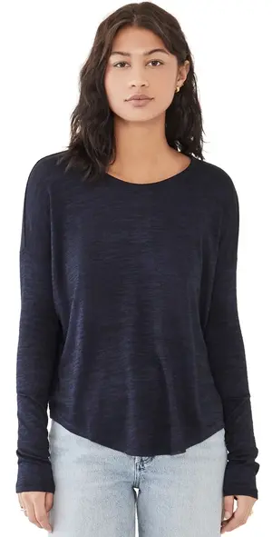 Rag & Bone Rag & Bone Hudson Long Sleeve Tee Navy/black