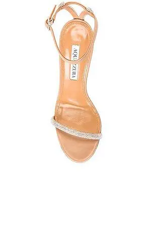 AQUAZZURA Moon Crystal 105 Sandal In Neutral