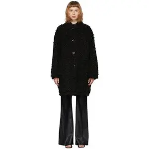 STAND STUDIO Stand Studio Beige Faux-Fur Jacey Coat - 89900 Black